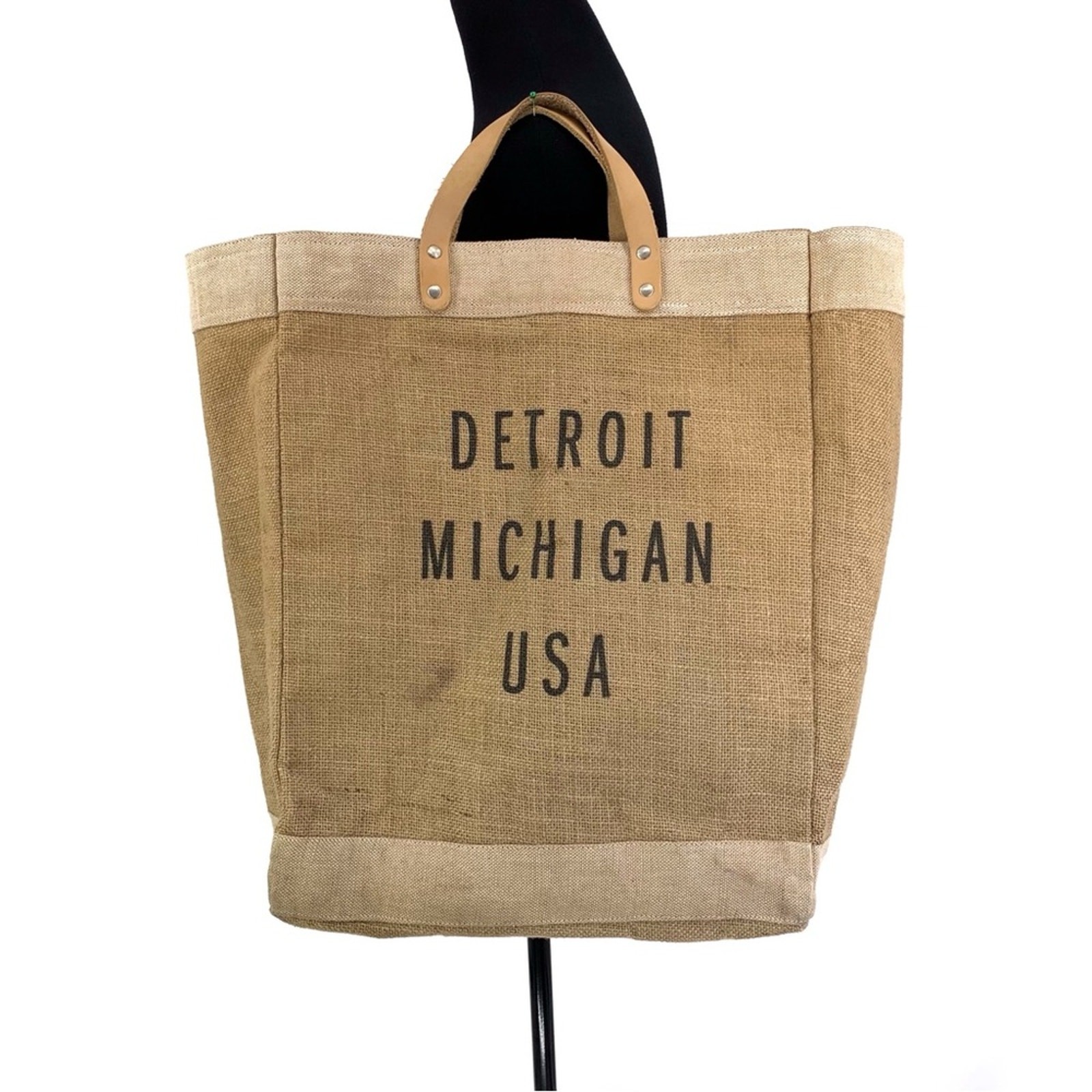 APOLIS Market Bag "Detroit Michigan USA" Natural | eBay