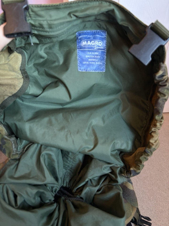 Genuine British Army Camo Backpack Camouflage Rucksack Green Military ...