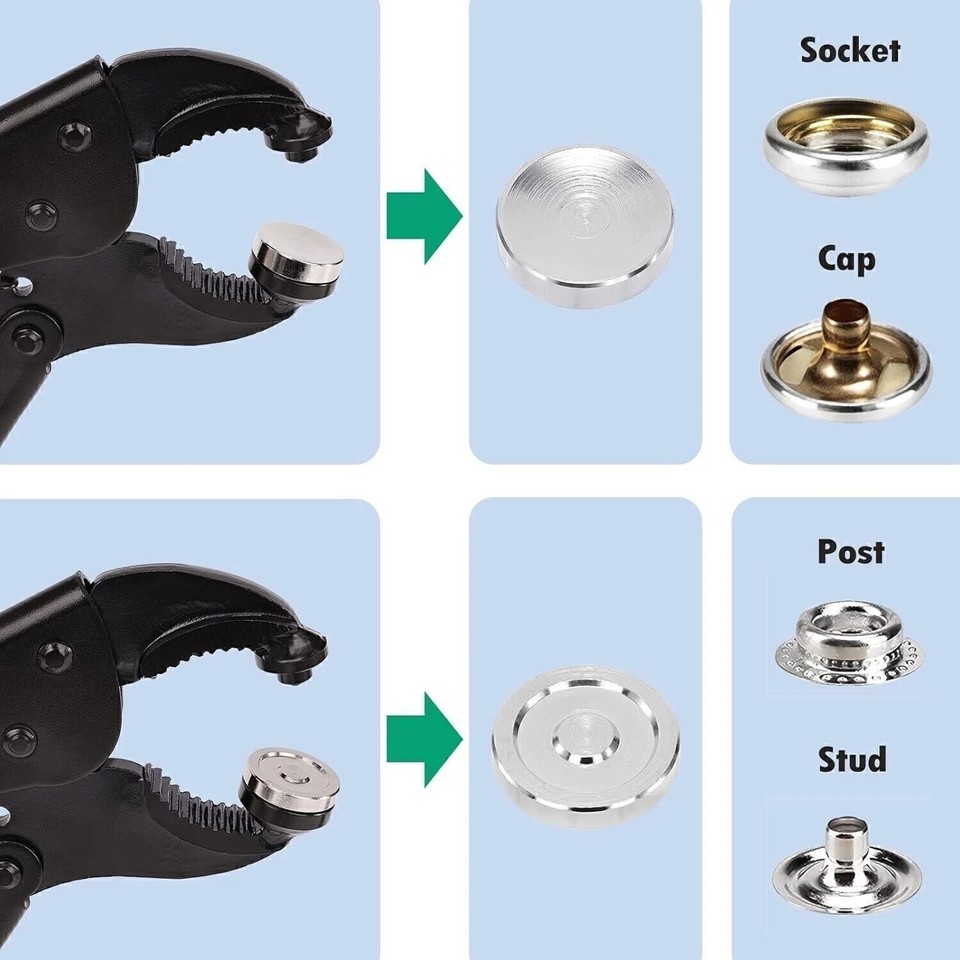 Heavy Duty Snap Fastener Tool Adjustable Snap Setter Tool Snap ...