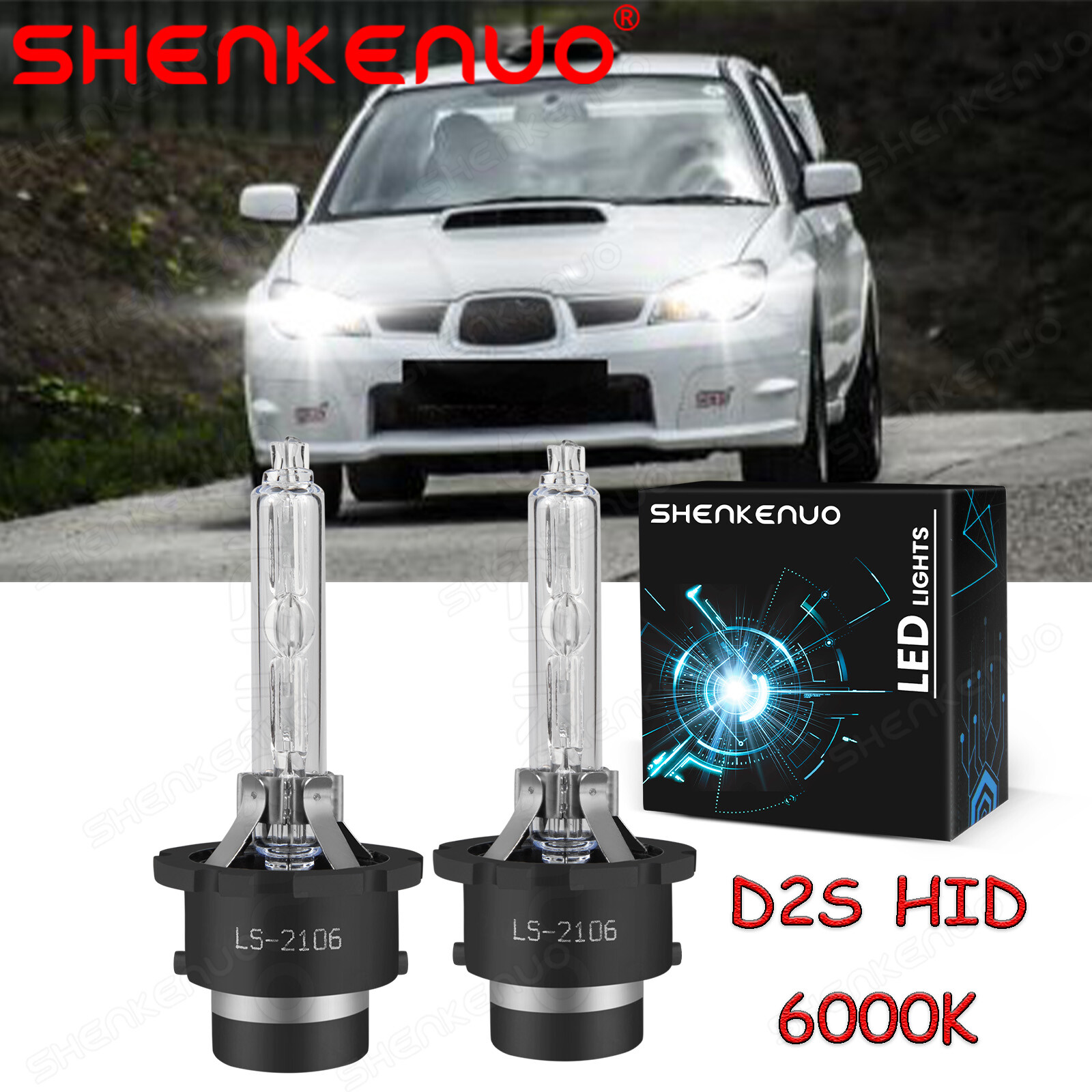 For 2006-2014 Subaru Impreza STI WRX D2S HID Xenon Headlight High Low ...