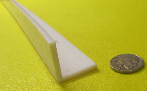 Teflon PTFE 90 Degree Angle, 1/8" Thick x 1.0" Arm Width x 60" Length ...