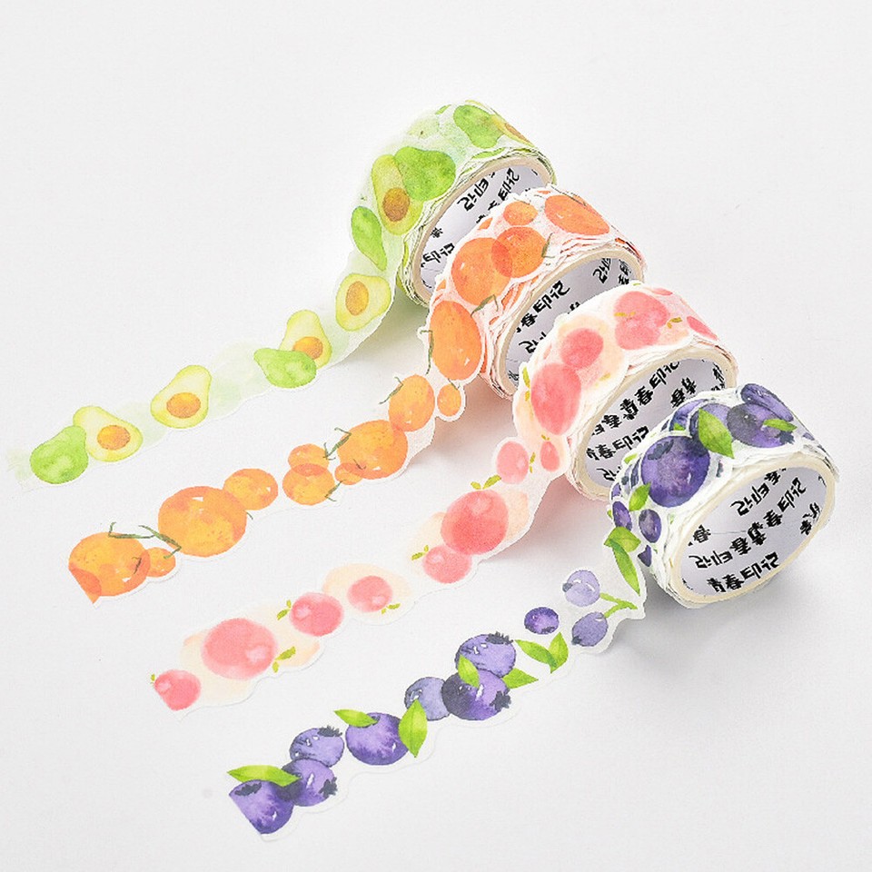 4Rolls Floral Washi Tape Flower Lace Stickers Stationery Diary ...