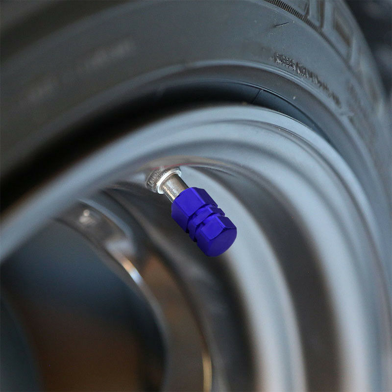 4x Blue Alloy Wheel Tire Air Valve Stem Hub Caps Accessories For Subaru ...
