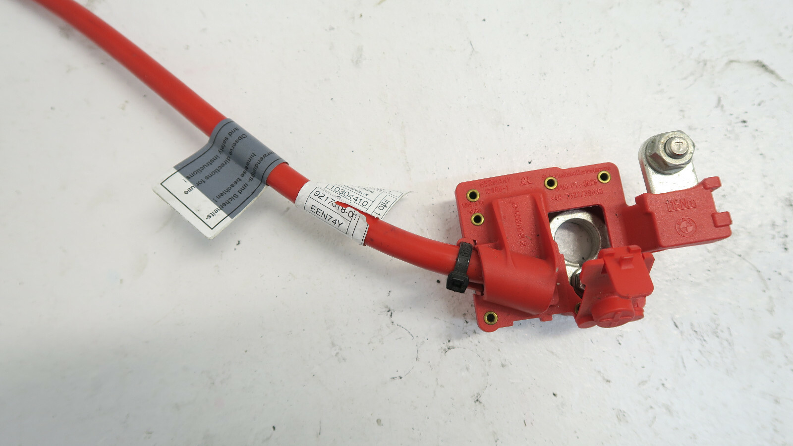 2010 BMW X1 E84 POSITIVE BATTERY AIRBAG BLOW OFF CABLE 9217018 REF943 ...