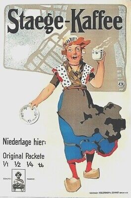 Original vintage poster STAEGE COFFEE DUTCH MAID SERVING c.1900 | eBay