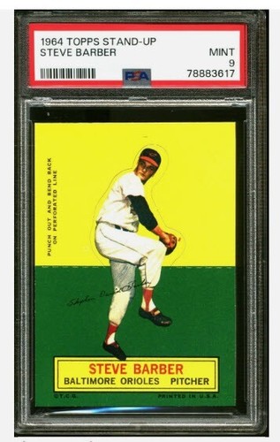 1964 Topps Stand-Up Steve Barber PSA 9 MINT Rare Low Pop | eBay