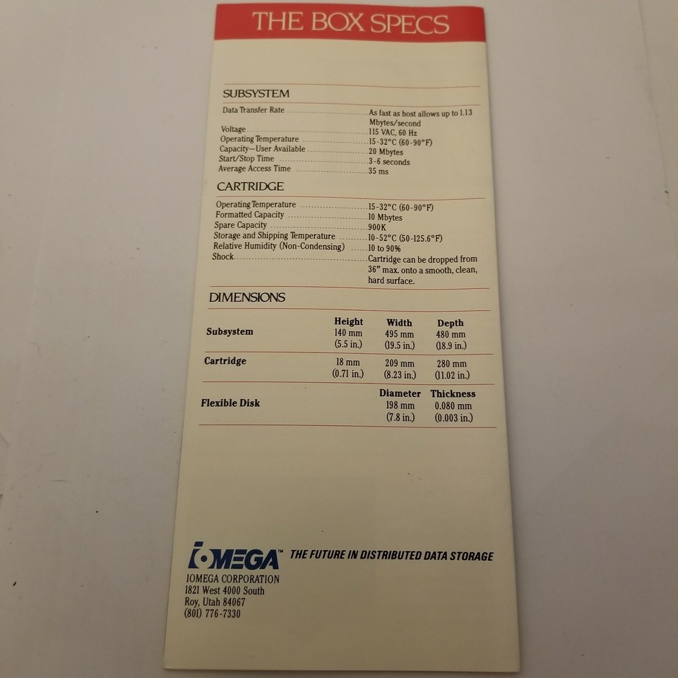 vintage IBM bernoulli box brochure. | eBay