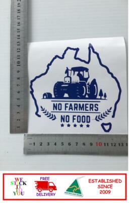 No Farmers No Food Vinyl Decal. bumper stickers , bikes, cars. | eBay ...