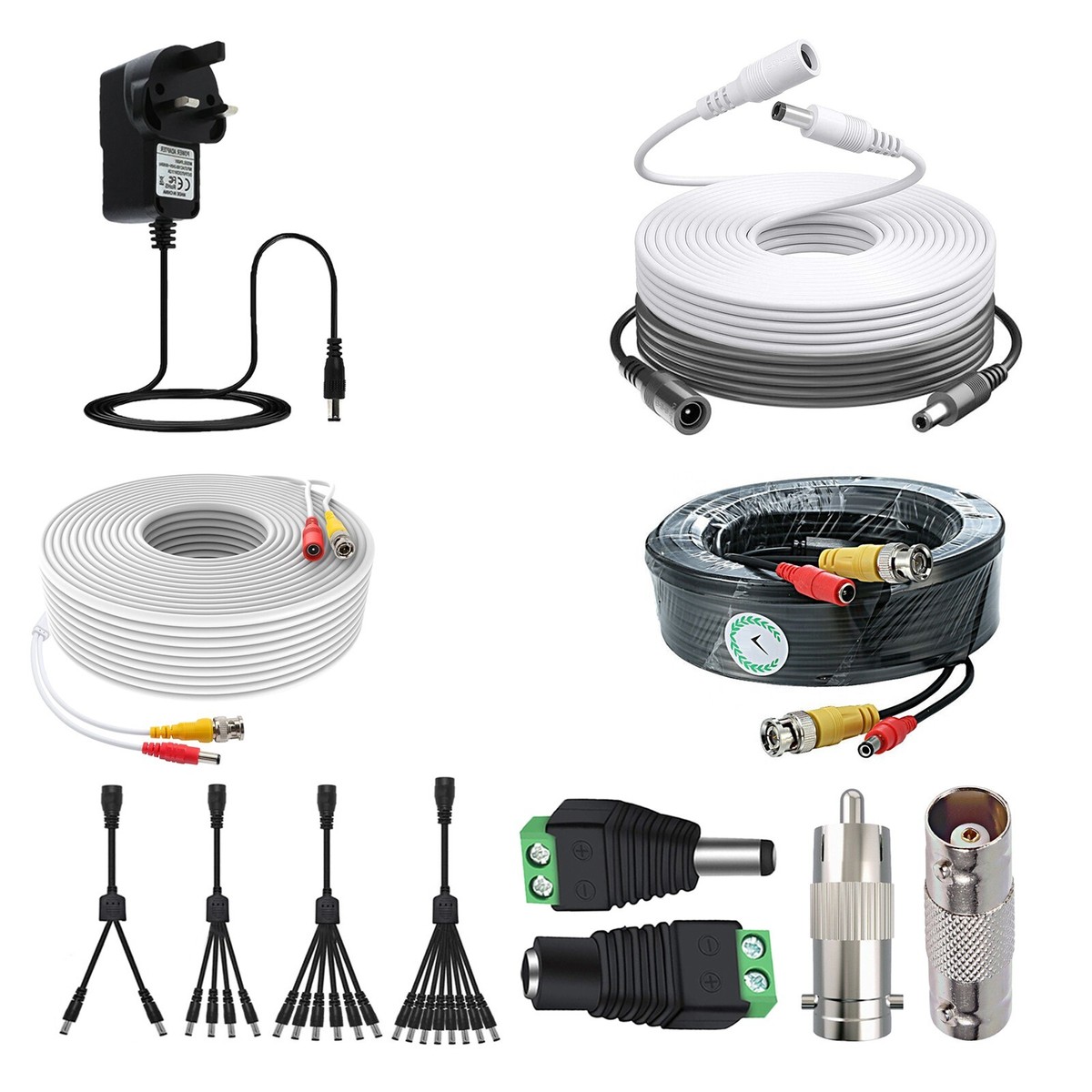CCTV Cables And Connectors BNC DC Power Extension Cable For CCTV ...