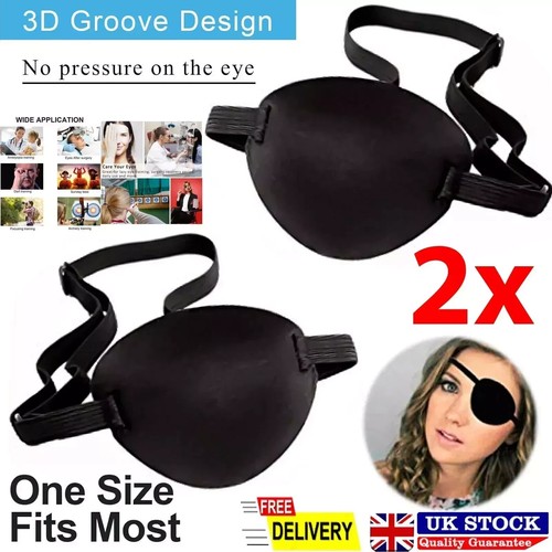 2x Medical Concave Eye Patch Foam Groove Washable Eyeshades For Strap ...