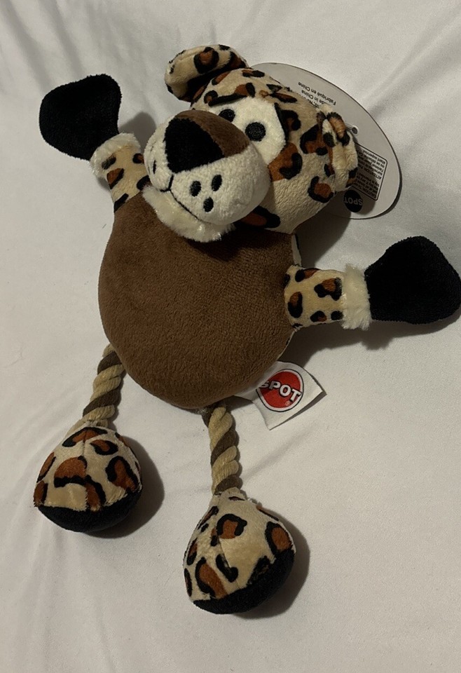 SPOT WILD THINGS Plush Leopard Squeaky Puppy/Dog Chew Toy for all Sizes ...