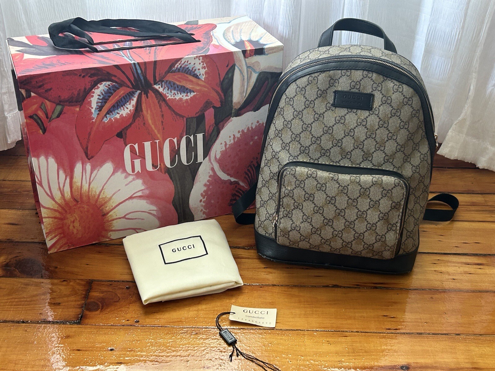 Gucci GG Supreme Bee Monogram Small Backpack - Gem
