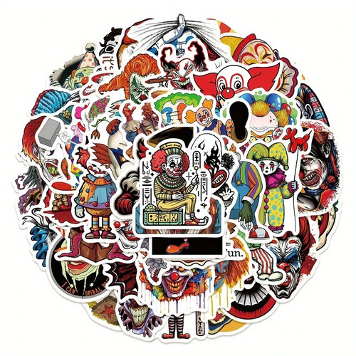50pc Cool Horror Clown Sticker Pack For Men Decal Lot Laptop & Phone ...