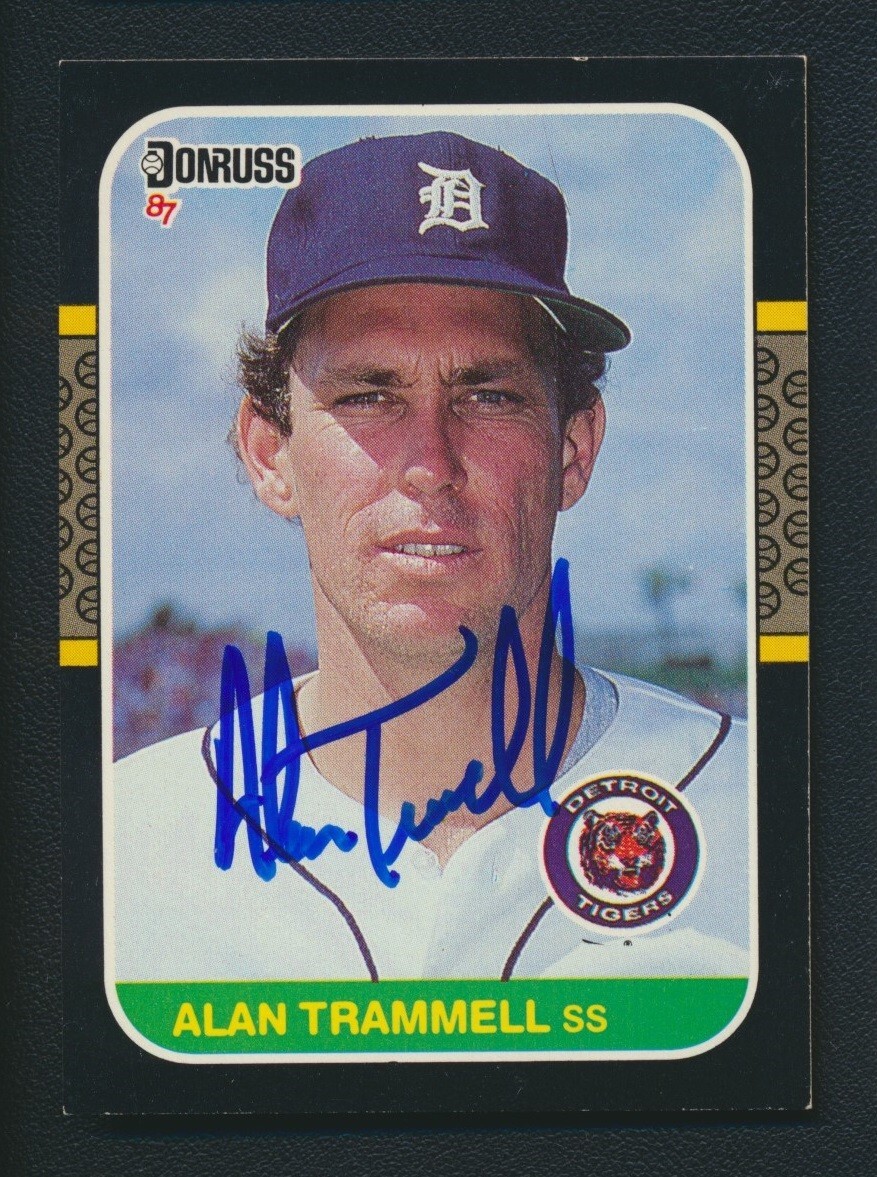 1987 Donruss #127 Alan Trammell ~ Autograph Vintage Signed Tigers HOF ...
