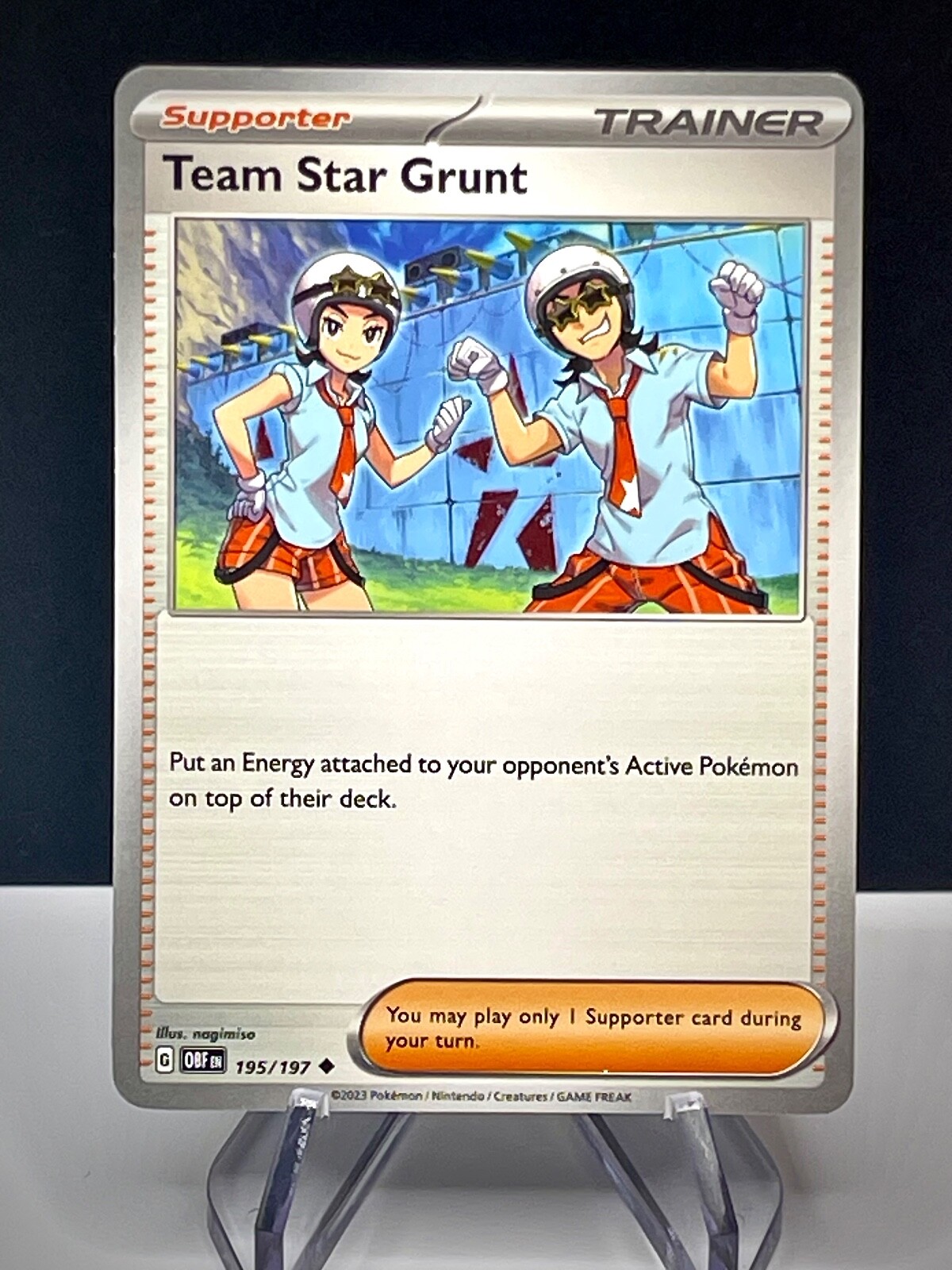 Team Star Grunt 195/198 Scarlet & Violet Trainer Supporter Pokemon Card ...
