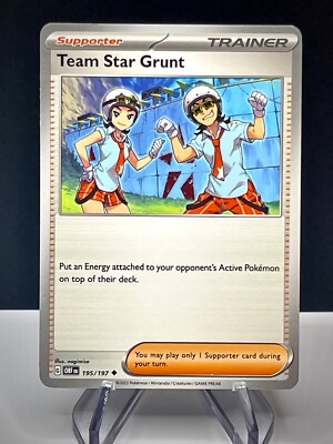 Team Star Grunt 195/198 Scarlet & Violet Trainer Supporter Pokemon Card ...