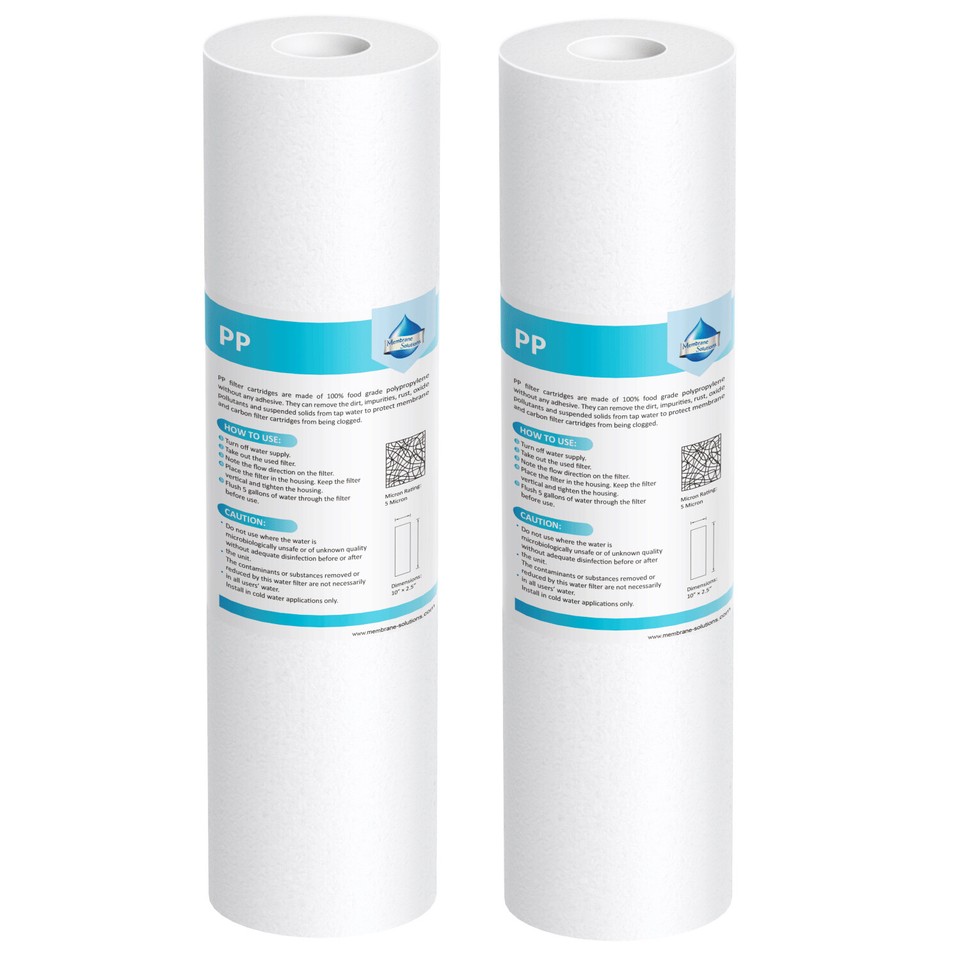 1-50 Pack 5 Micron 10" x 2.5" Sediment Water Filter for Reverse Osmosis ...