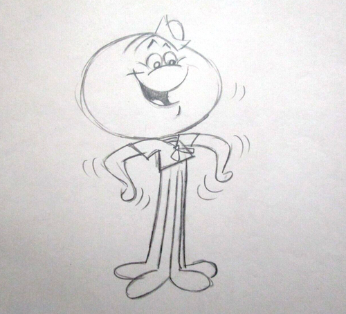 SQUIDLY DIDDLY HANNA-BARBERA ORIGINAL 1965 PRODUCTION CONCEPT DRAWING ...