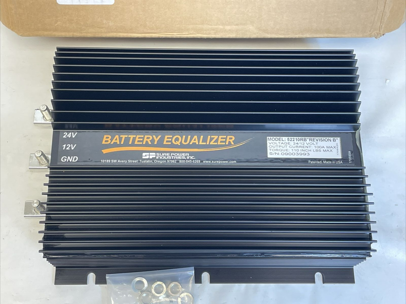*New* Sure Power 52210RB Rev. B Battery Equalizer 24/12V 100A Max 110 ...