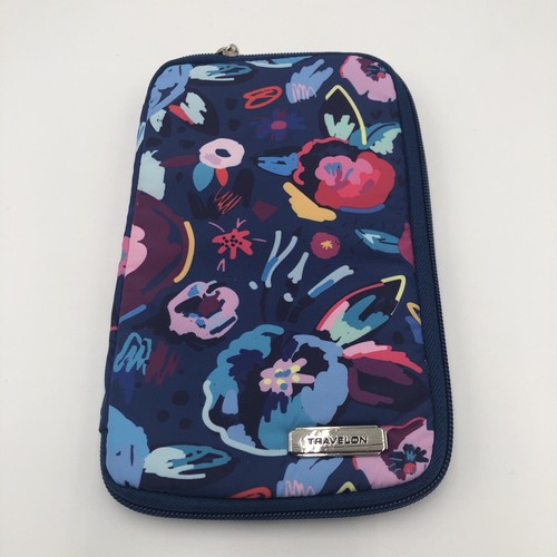 Travelon Blue Floral Wallet RFID Travel New No Tags | eBay