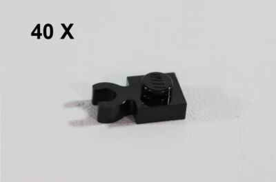 LEGO® Black Plate 1 x 1 with Clip [40 Pieces] ID 4085d | eBay