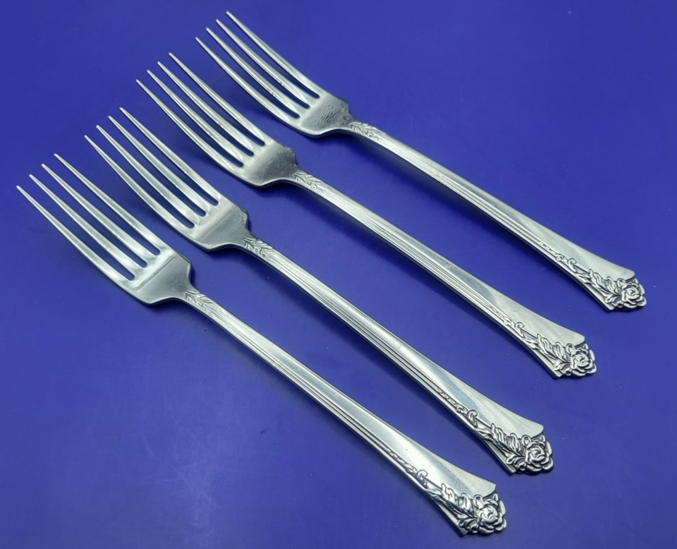 Oneida DAMASK ROSE Stainless Heirloom Cube Silverware CHOICE Flatware ...