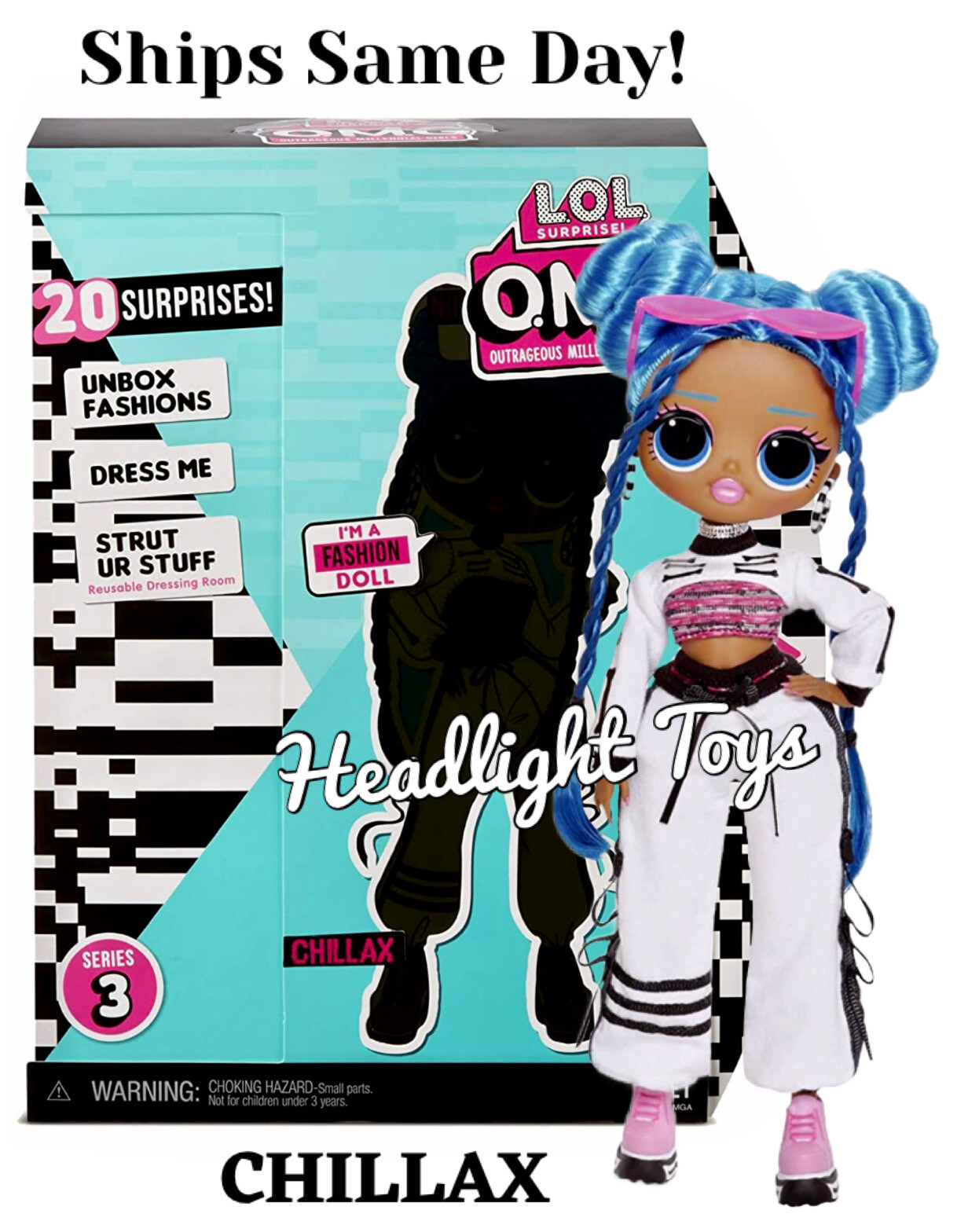 1 Authentic LOL Surprise Series 3 Chillax OMG Fashion Doll L.O.L. New ...