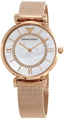 ARMANI WOMENS WATCH AR11320 ROSE GOLD - CERTIFICATE - WARRANTY - RRP ...