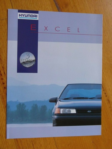 HYUNDAI EXCEL SPRINT/VAN/GS/LS/GLS 3/4 & 5 DOOR 6 PAGE FOLDOUT TYPE BROCHURE | eBay Australia