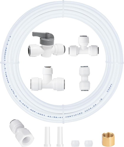 Ice Maker Water Line Kit - Food Grade Refrigerator/Fridge Tubing ...