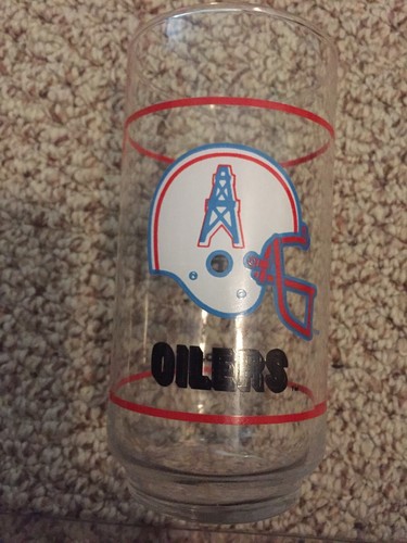 Vintage Houston Oilers Drinking Glass Cup Tumbler NFL Football 12oz ...