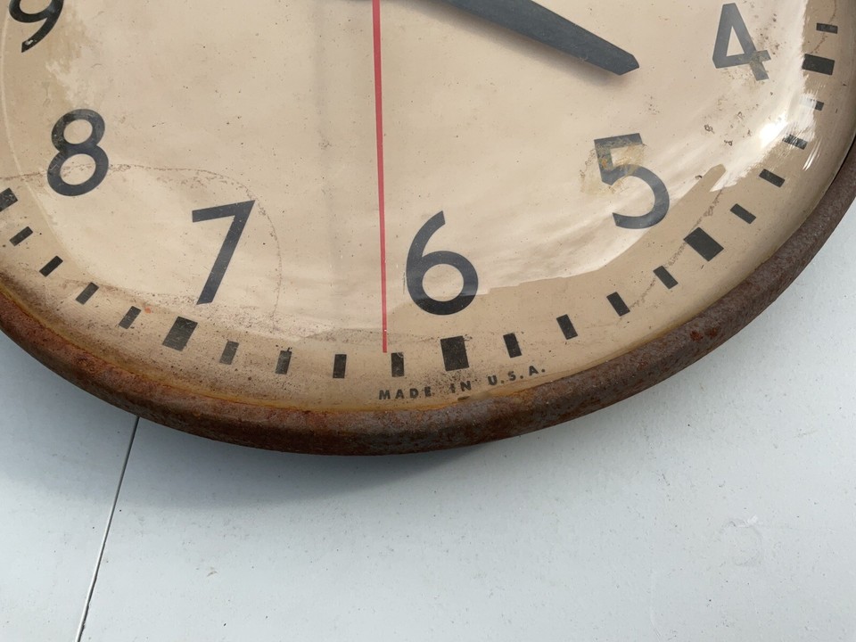 VINTAGE SIMPLEX MILITARY,ARMY CLOCK 16” BEVELED GLASS,ANTIQUE | eBay