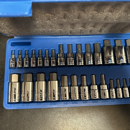 NEIKO 10288A Allen Hex Bit Socket Set, 32 Piece SAE and Metric Allen ...