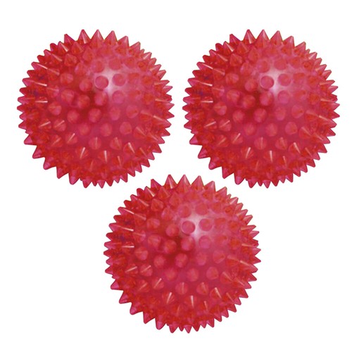 3x Fumfings Novelty 8cm Flashing Spikey Air Stress Ball Rubber Toy Kids ...