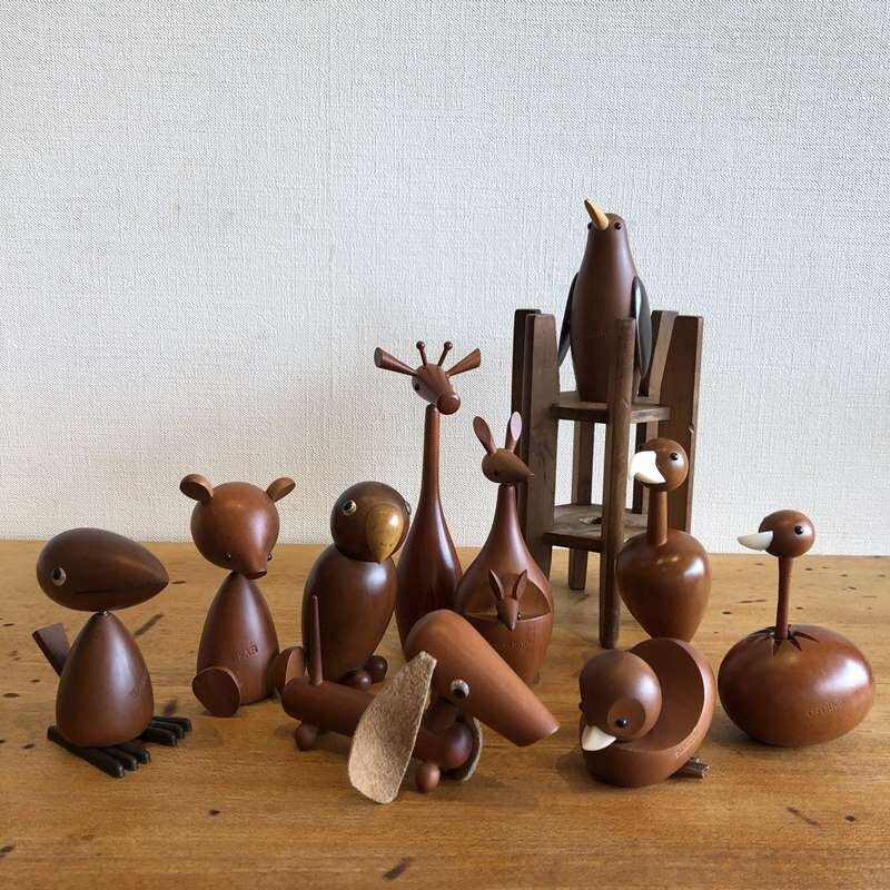 Senshukai Royal Pet All 20 types Wooden Animal Figurine Vintage Japan ...