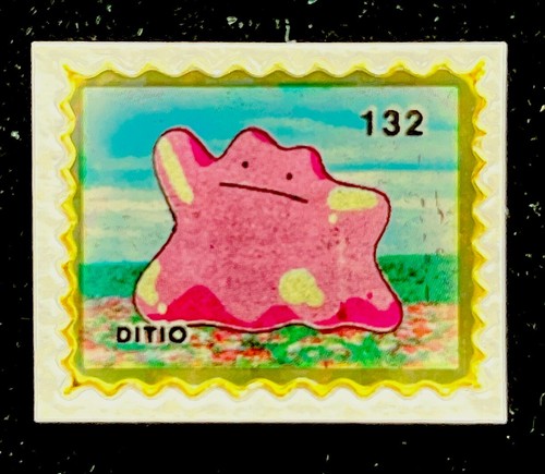Ditto 132 Pokémon Chrome Holo Mini Stamp Sticker Ultra Rare | eBay