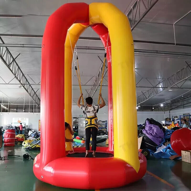 Inflatable Bungee Jump Game Airtight Bounce Jumping Trampoline For Kids ...