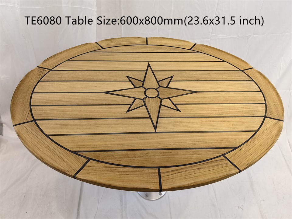 Boat Oval Teak Table Top 440x580/600x800mm 17.3x22.8/23.6x31.5 Inch ...