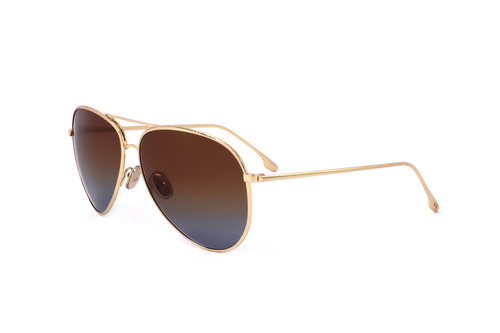 Victoria Beckham VB203S 721 GOLD/BRICK-BLUE 62/13/140 Women's ...