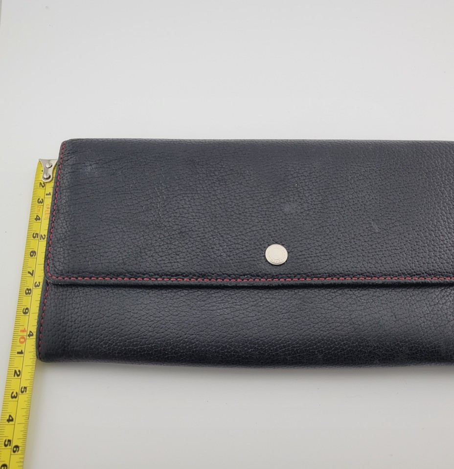 Vintage Coach Black Red Leather Travel Wallet Passport and Airline ...