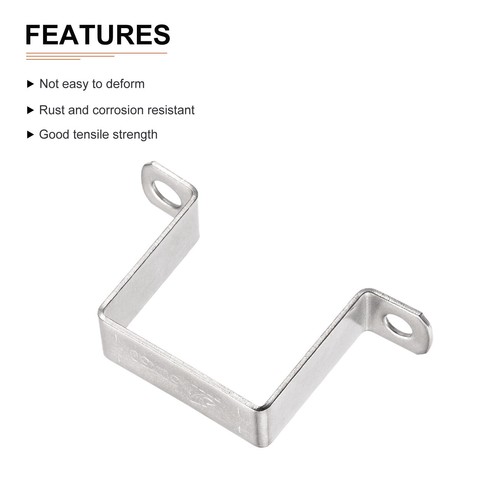 48mmx52mm U Shaped Strut Connector Bracket - 8Pack - 304 Stainless ...