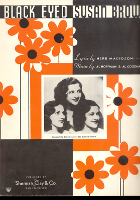 BOSWELL SISTERS Sheet Music "Black Eyed Susan Brown" 1933 | eBay UK