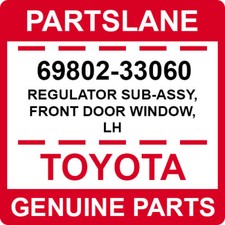 69802-02110 Toyota Regulator Sub-assy Front Door Window LH 6980202110 ...