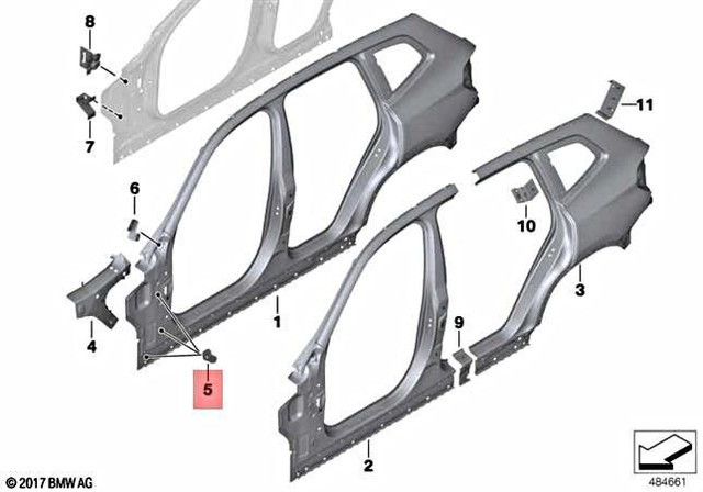 BMW OEM 2018 X3 Fender-rear Mount Bracket 41008495533 for sale online ...