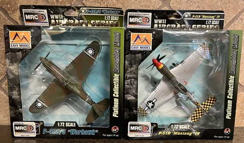 Lot Of 2 MRC WWII Aircraft Series 1:72 Scale Easy Model P-51D Mustang ...