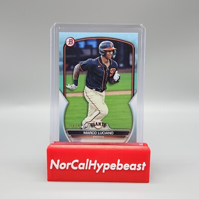 2023 Bowman Baseball Marco Luciano BP-43 Sky Blue Paper Parallel Giants ...