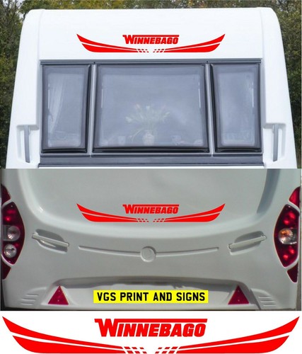 WINNEBAGO MOTORHOME 2 PIECE KIT DECALS STICKER CHOICE OF COLOUR & SIZE ...