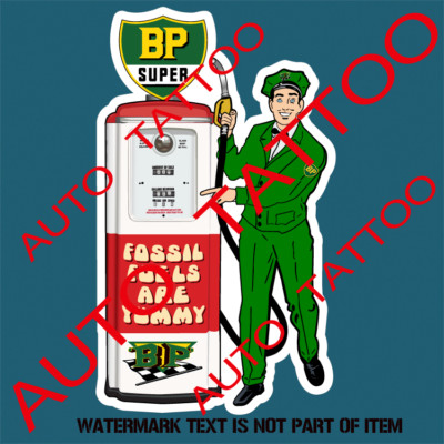 VINTAGE BP GASOLINE GAS PUMP Decal Sticker Vintage Petrol Americana ...