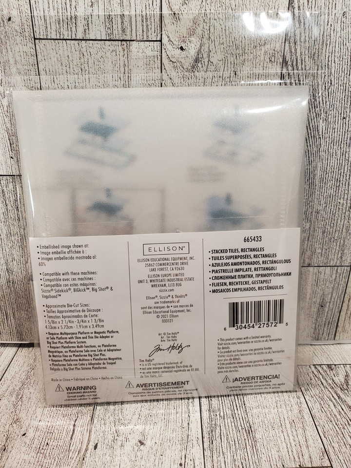 Sizzix Tim Holtz Thinlits Die Set 25PK - Stacked Tiles, Rectangles 665433 | eBay