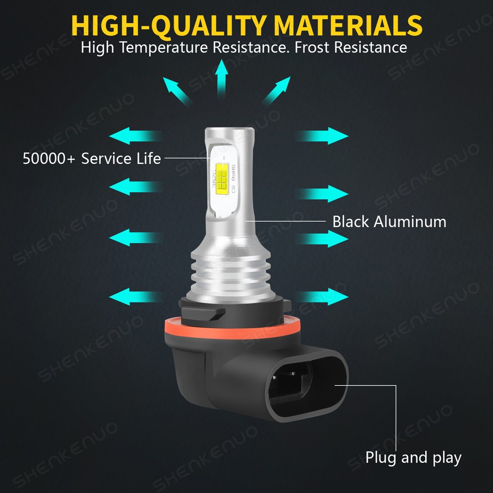 Polaris ATV models 30/30w 3 Prong 6000K Headlight Bulbs Replacement For ...